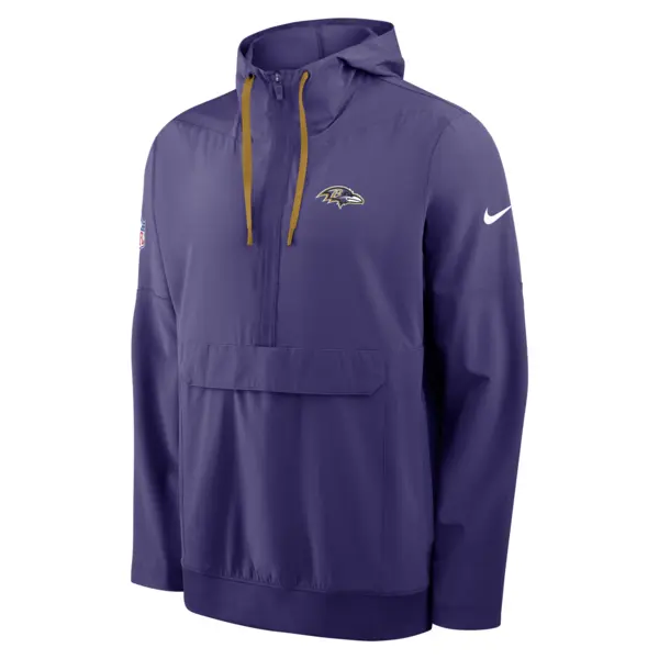 Nike Baltimore Ravens Alt Anorak Nfl 1/2-zip Hooded Jacket - Purple