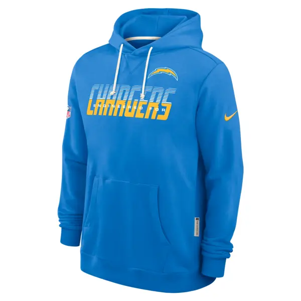 Nike Los Angeles Chargers Sideline Standard Issue Dri-fit Nfl Pullover Hoodie - Blue