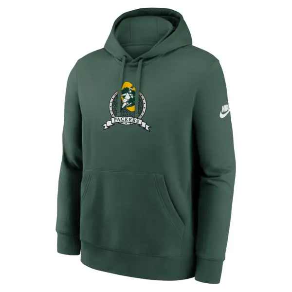 Nike Bay Packers Rewind Club Nfl Pullover Hoodie - Green