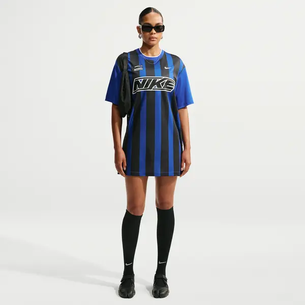 Nike Sportswear Oversized Jersey Mini Dress - Blue