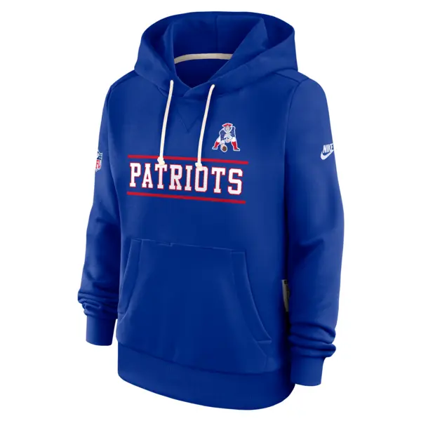 Nike New England Patriots Sideline Standard Issue Alt Dri-fit Nfl Pullover Hoodie - Blue