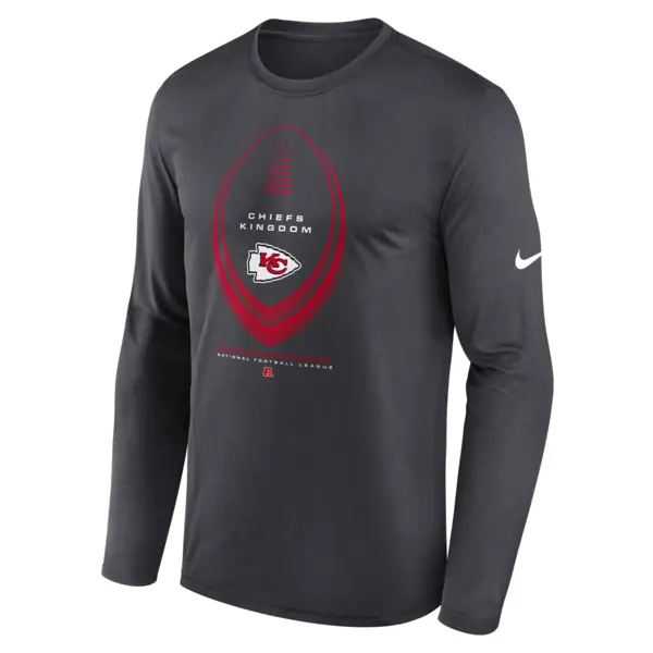 Nike Kansas City Chiefs Legend Icon Dri-fit Nfl Long-sleeve T-shirt - Grey