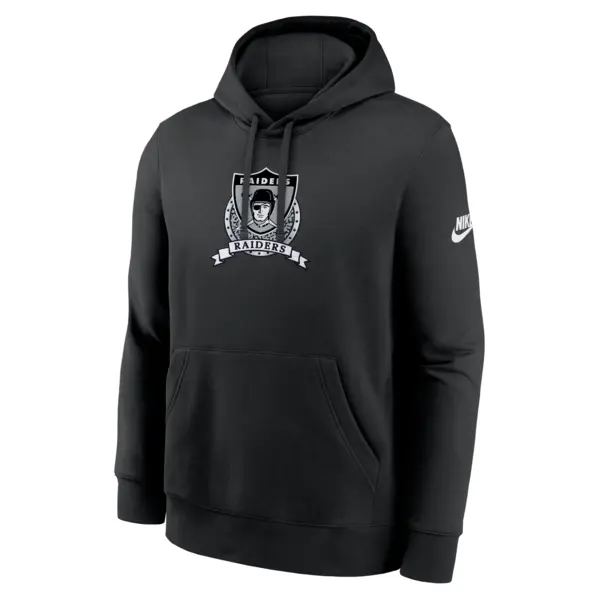 Nike Las Vegas Raiders Rewind Club Nfl Pullover Hoodie - Black