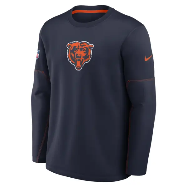 Nike Chicago Bears Sideline Coaches Therma-fit Nfl Long-sleeve T-shirt - Blue