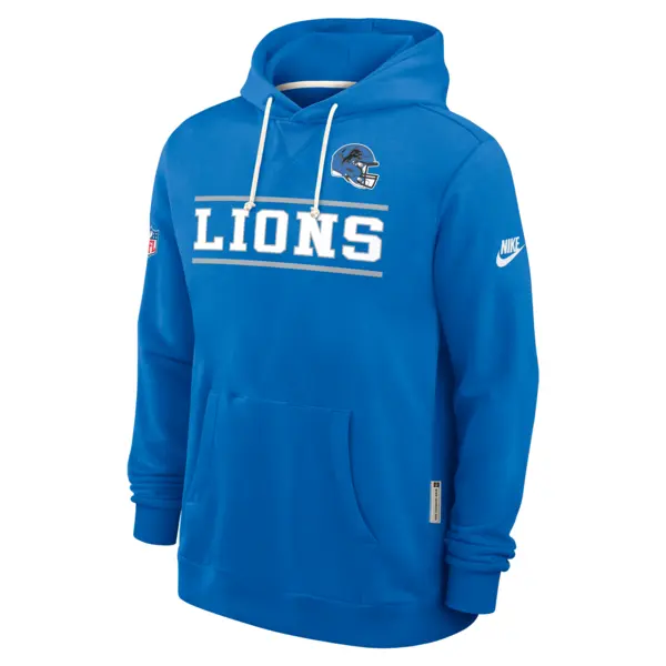 Nike Detroit Lions Alt Standard Issue Dri-fit Nfl Pullover Hoodie - Blue