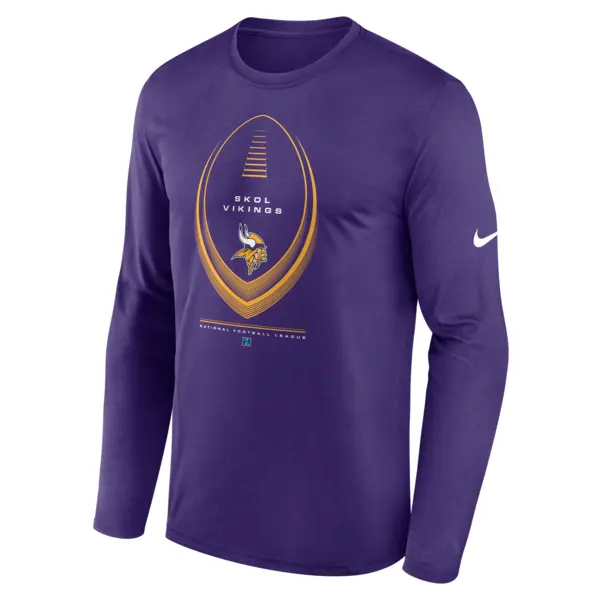 Nike Minnesota Vikings Legend Icon Dri-fit Nfl Long-sleeve T-shirt - Purple
