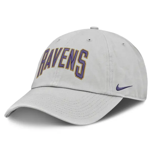 Nike Baltimore Ravens Primetime Club Arched Nfl Adjustable Hat - Grey
