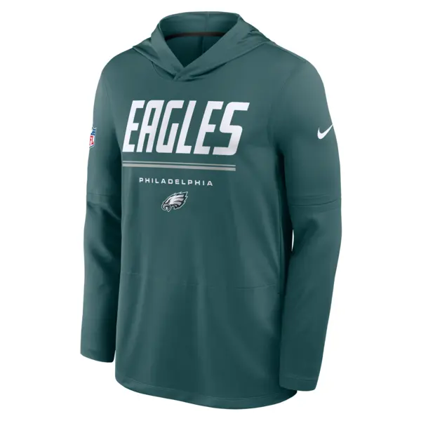 Nike Philadelphia Eagles Sideline Dri-fit Nfl Long-sleeve Hooded Top - Green