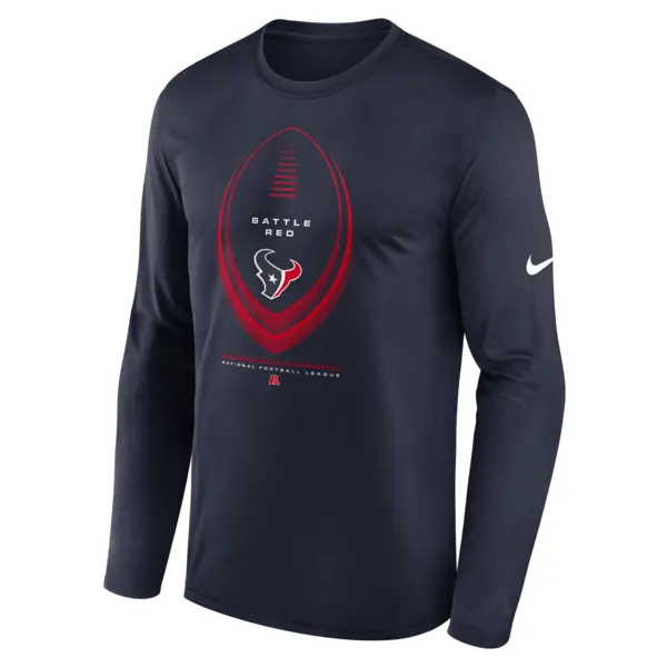 Nike Houston Texans Legend Icon Dri-fit Nfl Long-sleeve T-shirt - Blue