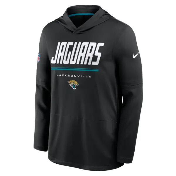 Nike Jacksonville Jaguars Sideline Dri-fit Nfl Long-sleeve Hooded Top - Black