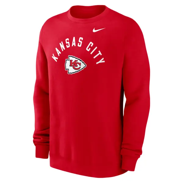 Nike Kansas City Chiefs Club Nfl Pullover Crew - Red