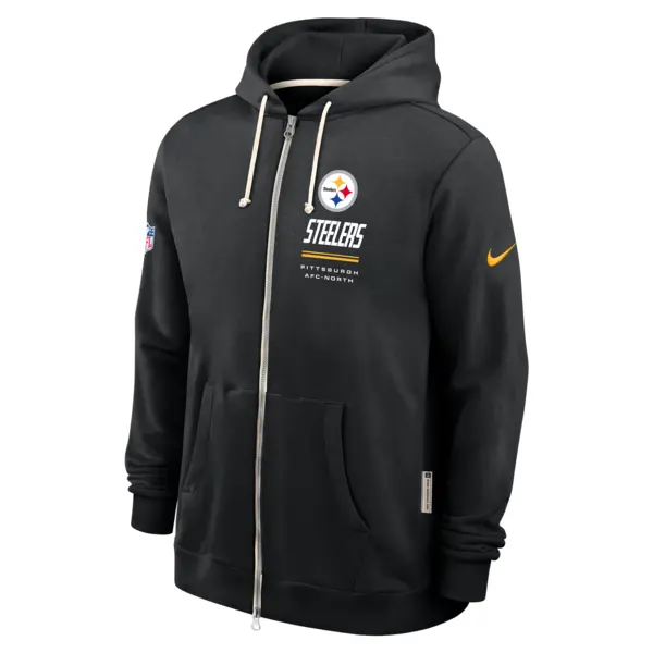 Nike Pittsburgh Steelers Sideline Standard Issue Dri-fit Nfl Full-zip Hoodie - Black