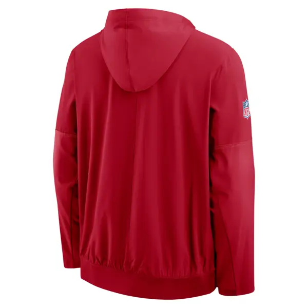 Nike San Francisco 49ers Sideline Anorak Nfl 1/2-zip Hooded Jacket - Red