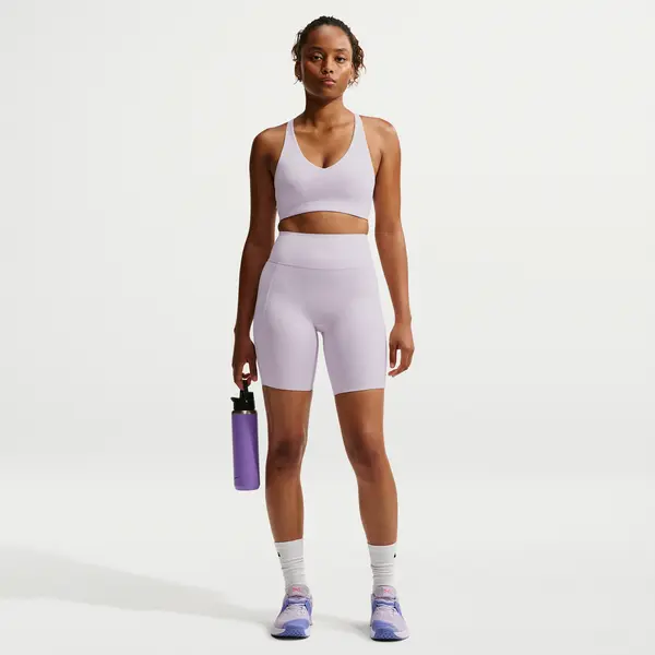 Nike Universa High-waisted 8" Biker Shorts With No Front Seam - Purple