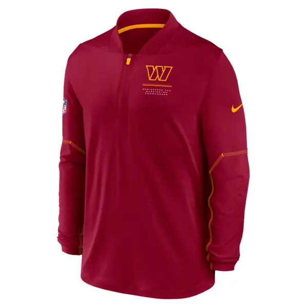 Nike Washington Commanders Sideline Dri-fit Nfl 1/2-zip Top - Red