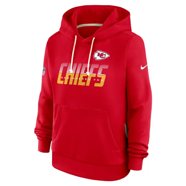 Nike Kansas City Chiefs Sideline Standard Issue Dri-fit Nfl Pullover Hoodie - Red