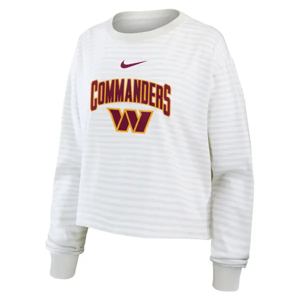 Nike Washington Commanders Primetime Cropped Long-sleeve T-shirt - White