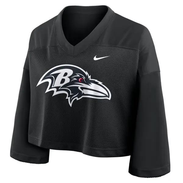 Nike Baltimore Ravens Rewind Fashion Dri-fit Nfl Cropped Jersey - Black