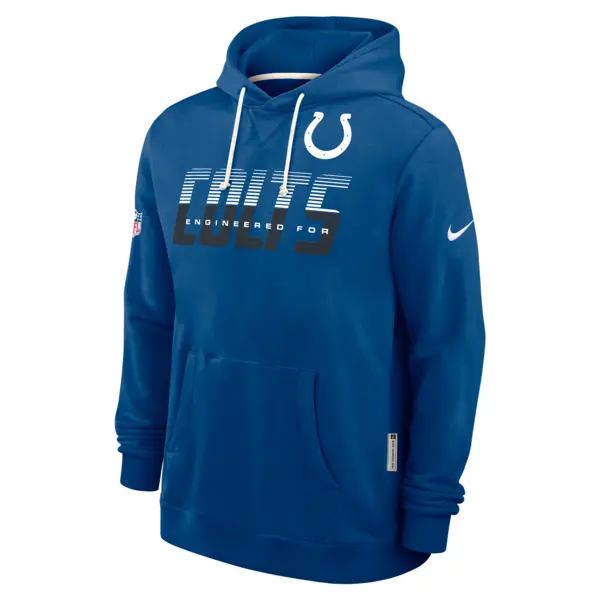 Nike Indianapolis Colts Sideline Standard Issue Dri-fit Nfl Pullover Hoodie - Blue