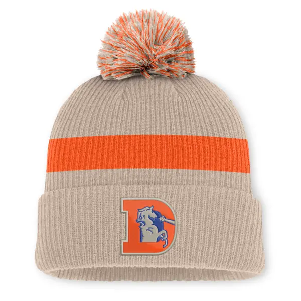 Nike Denver Broncos Rewind Peak Nfl Cuffed Pom Beanie - Brown