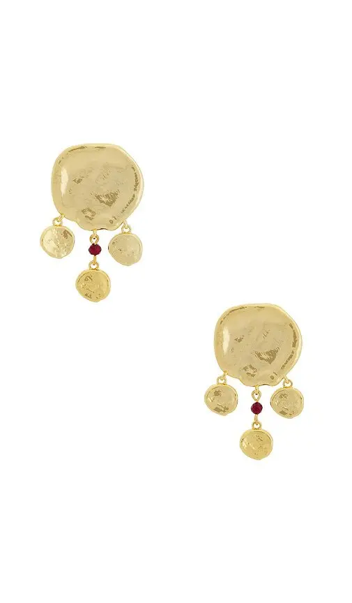 Anni Lu Dream Catcher Earrings In Metallic - Gold
