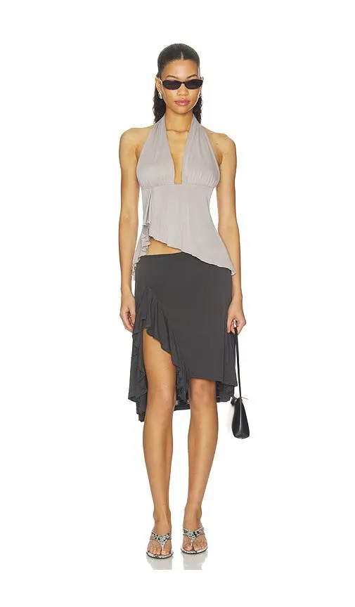With Jéan Alix Top In Grey