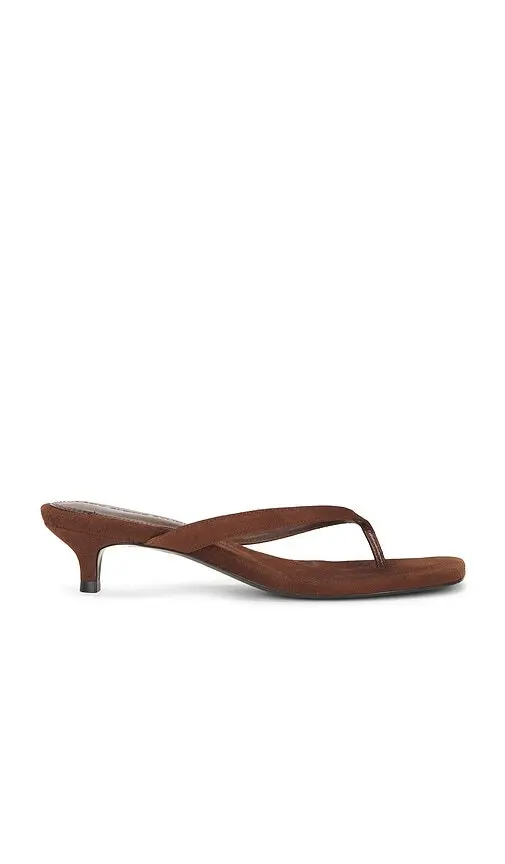 BLACK SUEDE STUDIO Kendal 35 Mule In Chocolate - Brownie Suede