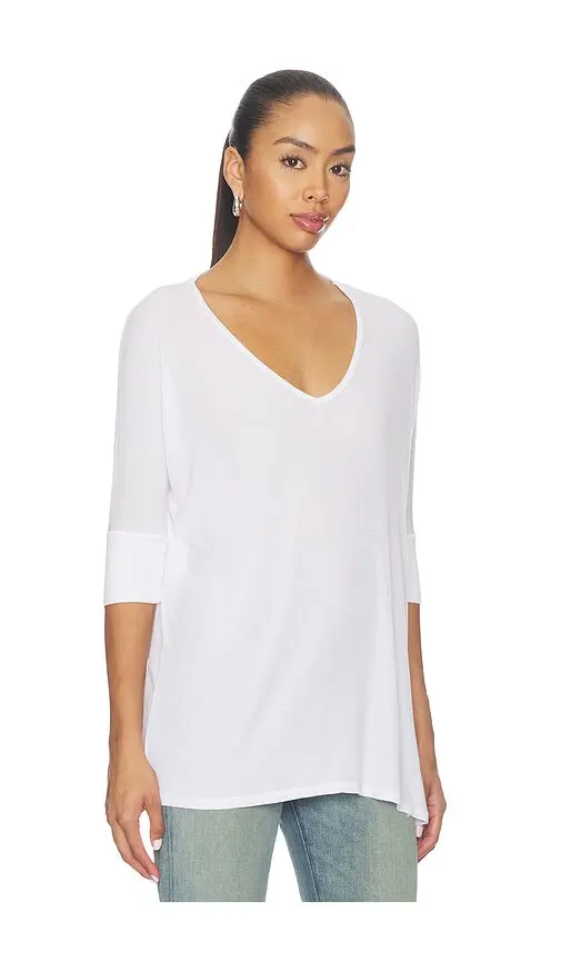 Michael Lauren Dylan 3/4 Sleeved Draped V-neck
