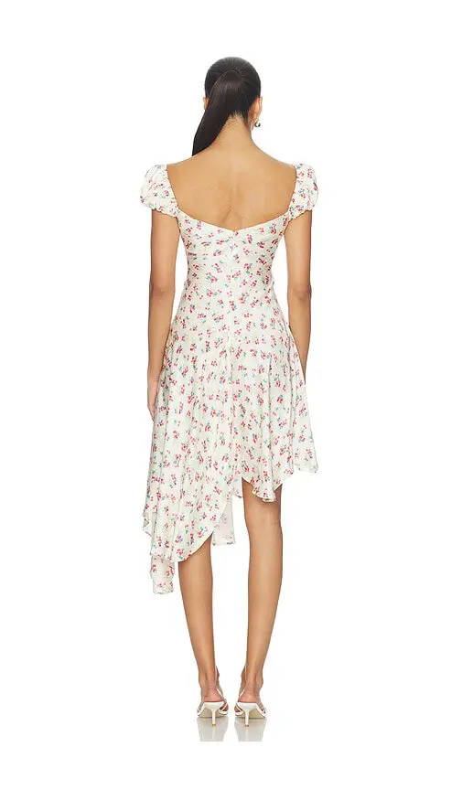 For Love & Lemons Cherry Mae Midi Dress In Multi