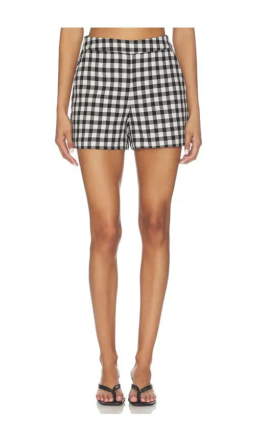 MAUDE CLUB Bianca Shorts In Multi - Black Gingham