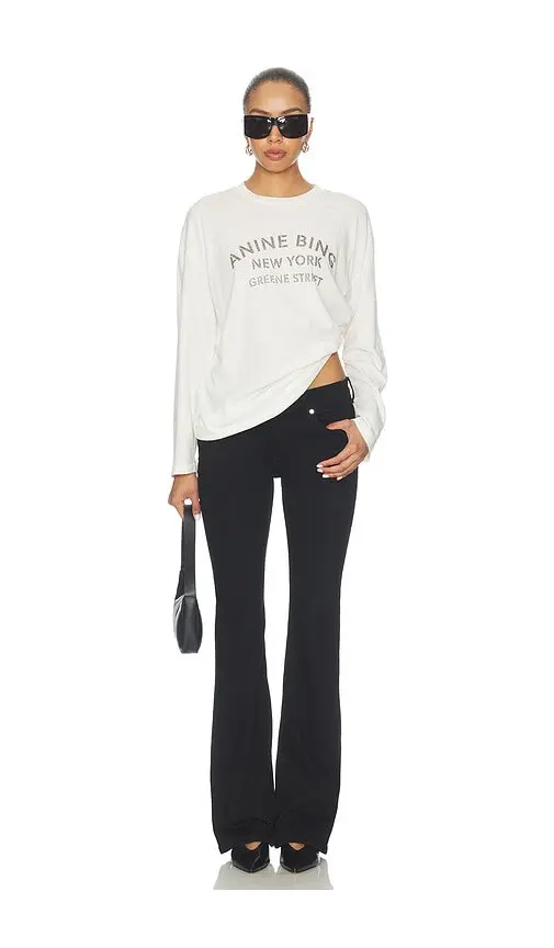 ANINE BING Long Sleeve New York Stencil T-shirt