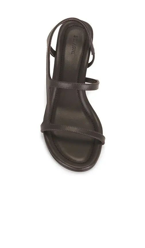 ST. AGNI High Wedge Sandal In Chocolate