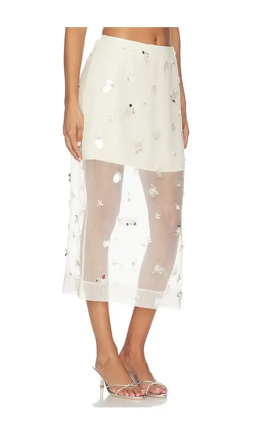 Simkhai Delilah Midi Skirt In Ivory