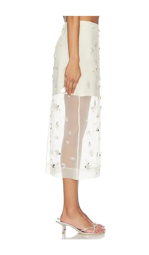 Simkhai Delilah Midi Skirt In Ivory