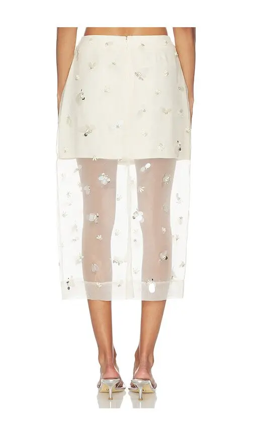 Simkhai Delilah Midi Skirt In Ivory