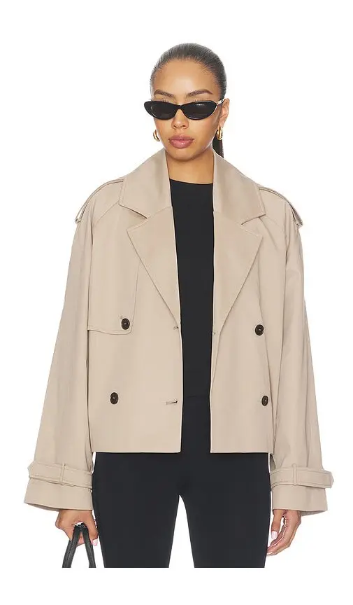 ANINE BING Rickie Cropped Trench