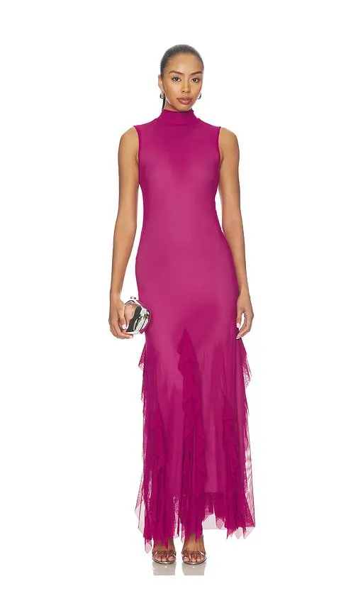 ESPECIA Aneta Mauve Long Dress - Pink