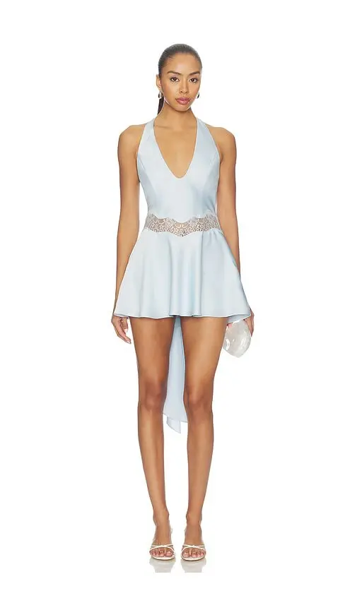 LOVERS AND FRIENDS Melinda Mini Dress In Baby Blue - Ice Blue