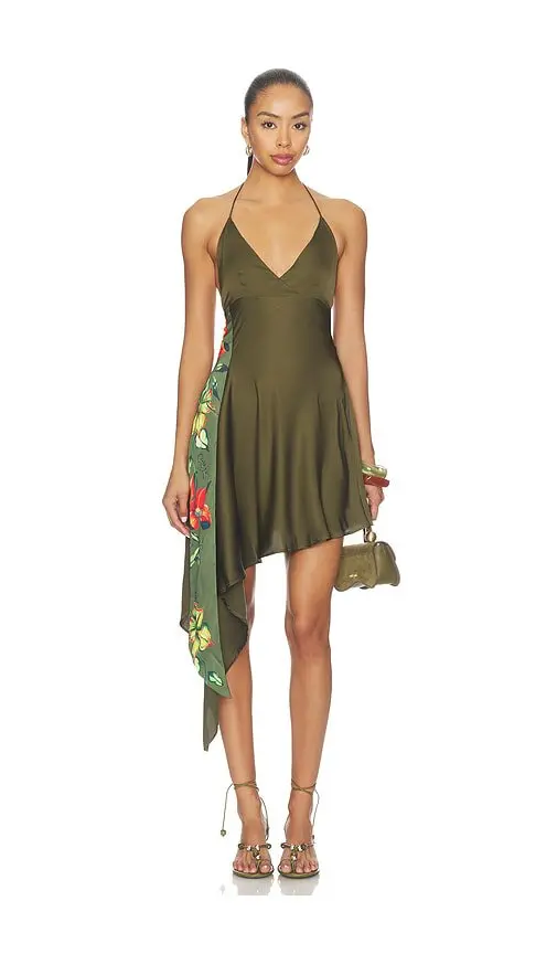 JULIET JOHNSTONE Halterneck Split Petal Dress