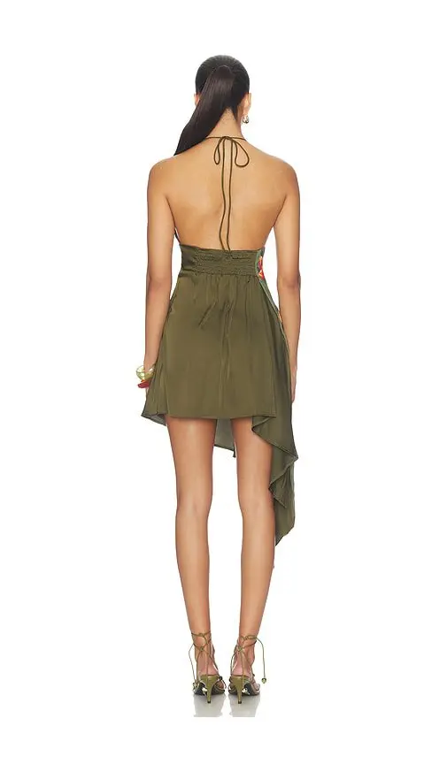 JULIET JOHNSTONE Halterneck Split Petal Dress