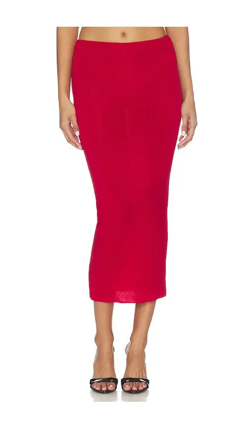 MAYGEL CORONEL Aelia Skirt In Red - Inferno