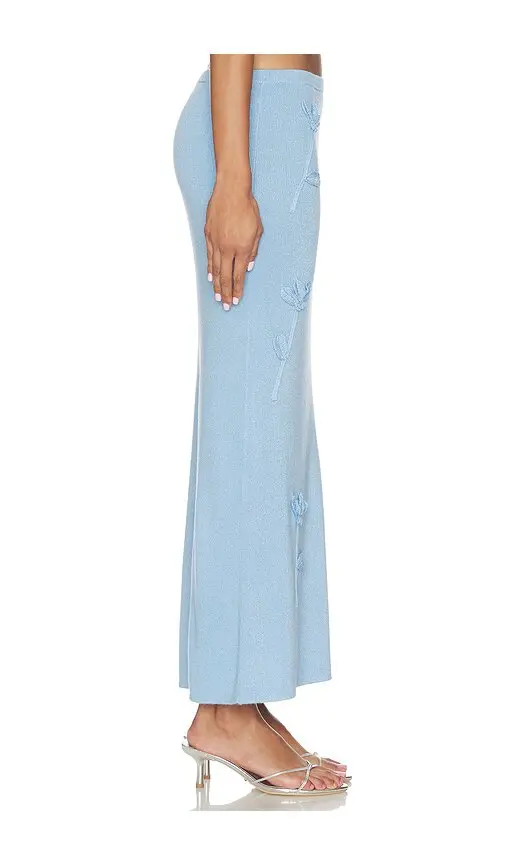 Majorelle Kaidyn Flower Embroidered Midi Skirt