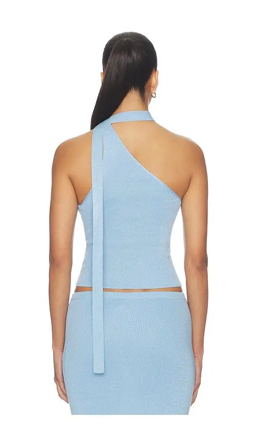 Majorelle Kaidyn One Shoulder Flower Embroidered Top