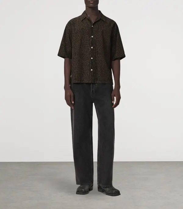 ALLSAINTS Organic Cotton-linen Leopardo Shirt