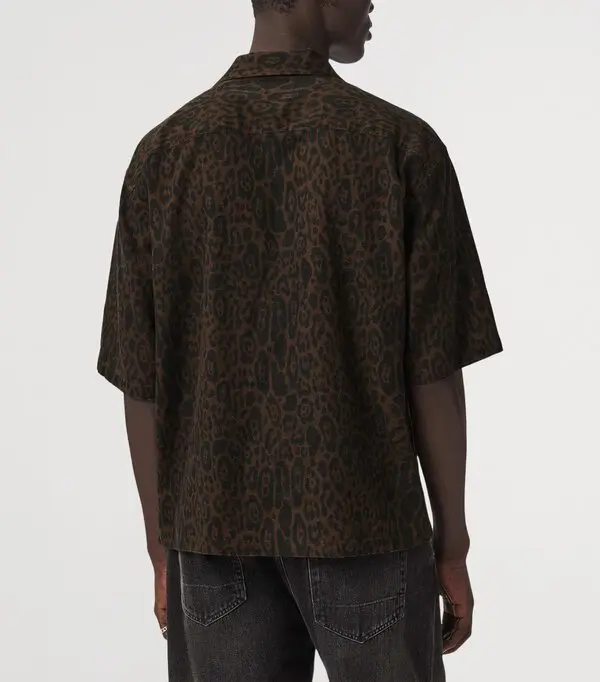 ALLSAINTS Organic Cotton-linen Leopardo Shirt