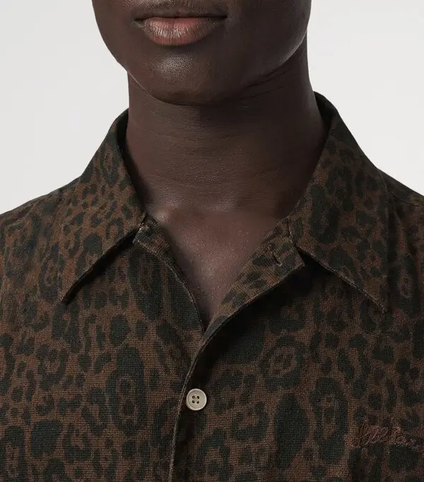 ALLSAINTS Organic Cotton-linen Leopardo Shirt