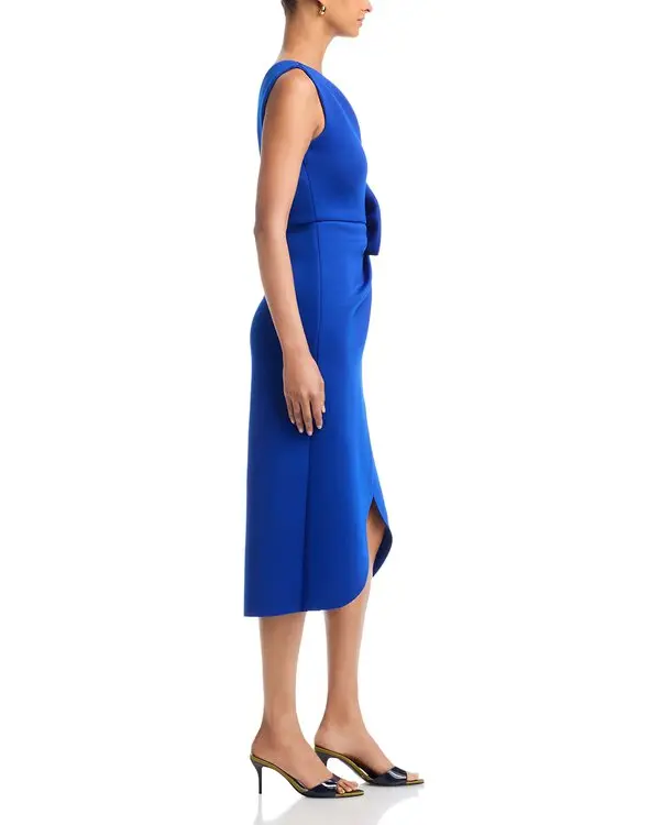 Eliza J One Shoulder Side Bow Midi Dress