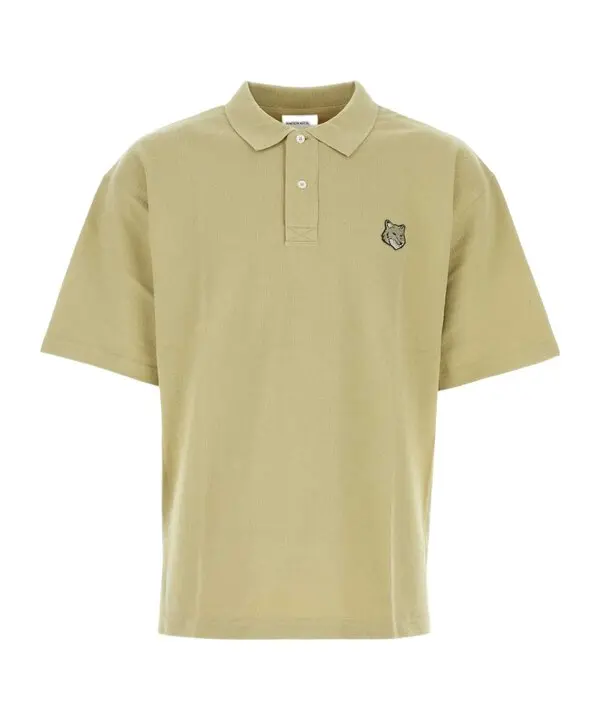 Maison Kitsuné Bold Fox Head Patch Oversized Polo Shirt - Nude