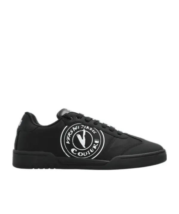 Versace Logo Emblem Sneakers - Black