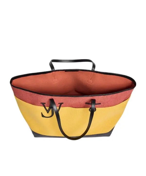 J.W.ANDERSON Xl Anchor Canvas Leather Tote In Rust Multi